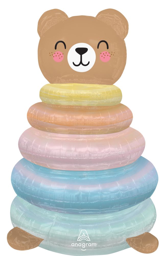Jumbo Baby Shower Bear Stacker Balloon – Cutie Balloons