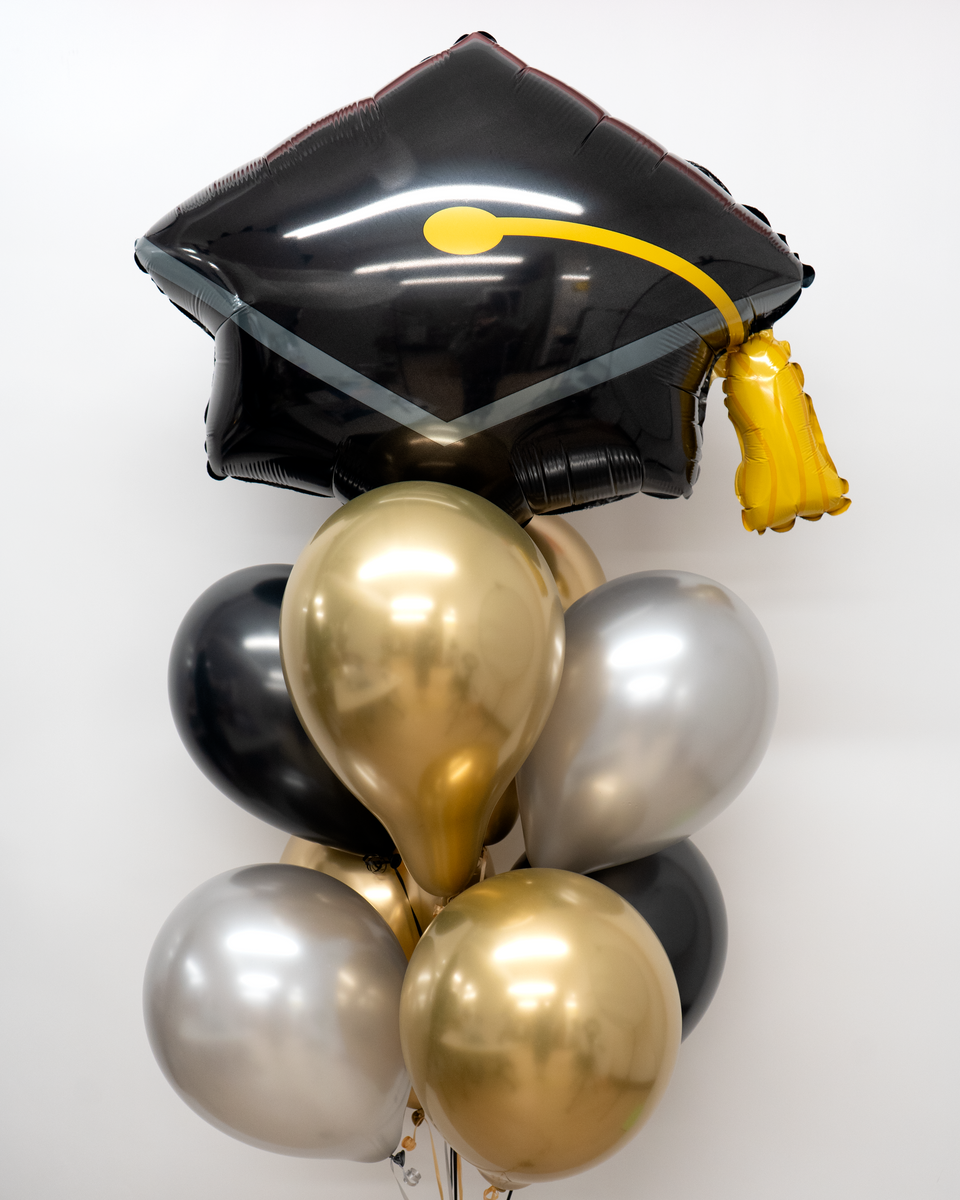 SuperShape Graduation Cap Balloon Bouquet – Cutie Balloons