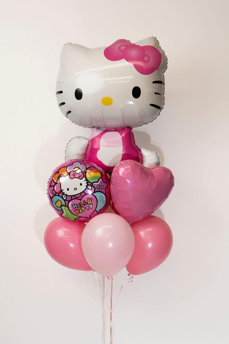 Hello Kitty Holding Balloons